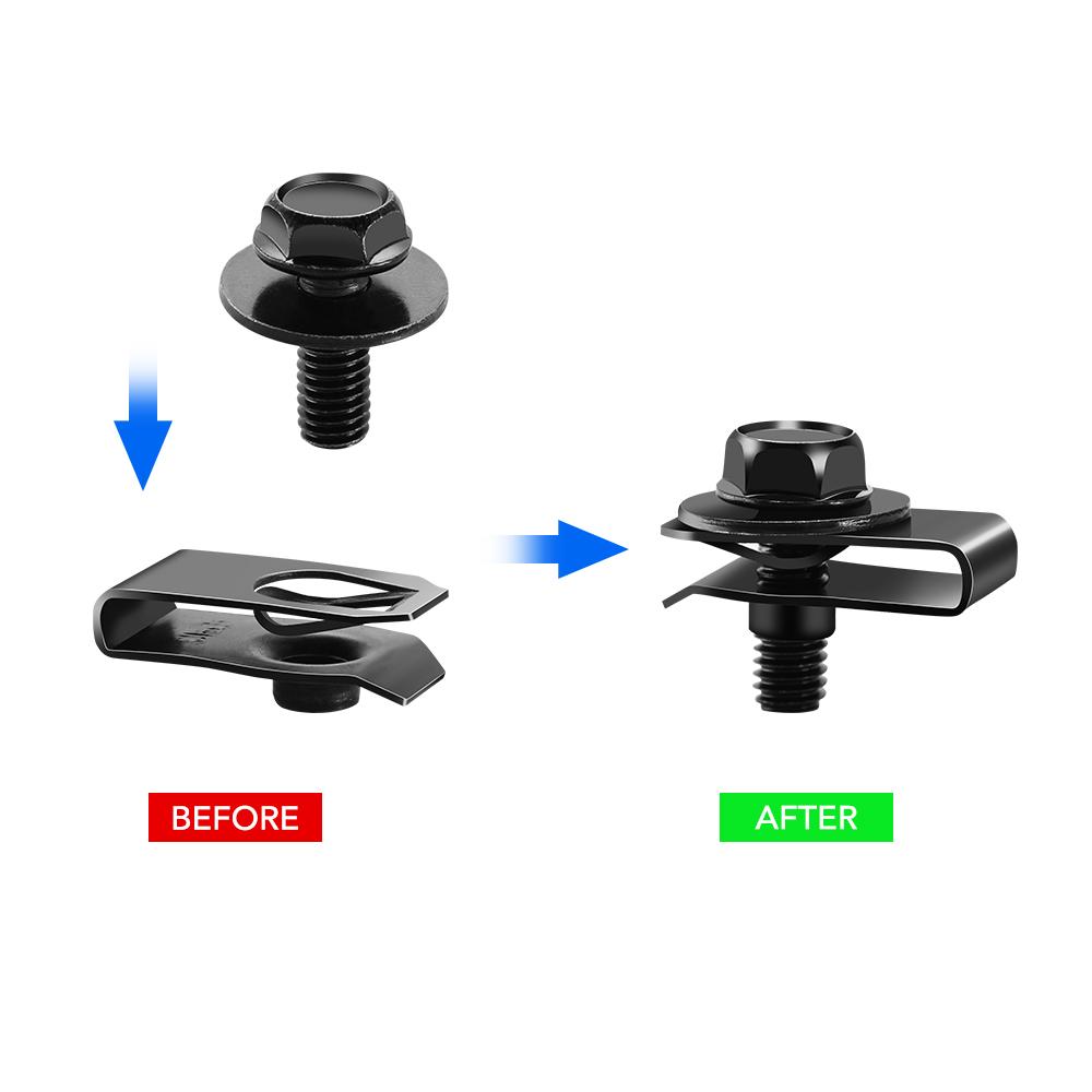 Buy 35PCS Engine Under Cover Bolts Fastener Rivet Clips for Honda Mugen ...