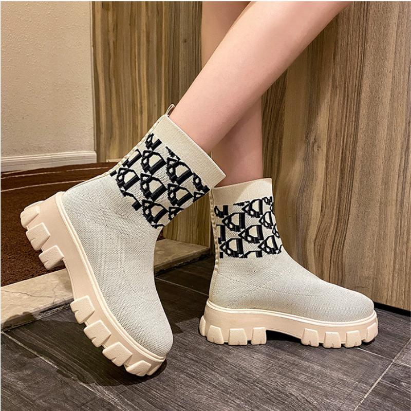 Buy Socks Boots Women Shoes Fashion Shoes Ladies Motorcycle Boots ...