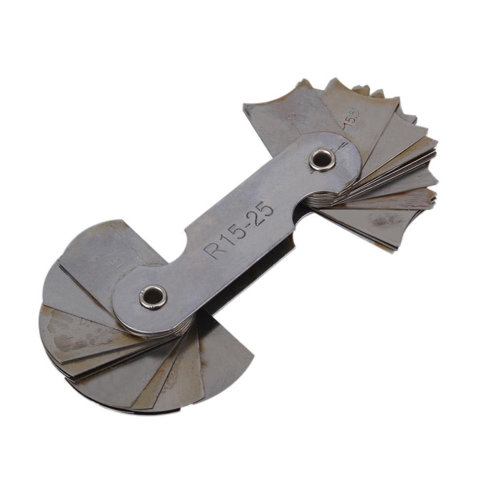 Buy 26 Blade Tool Steel Double Hand Fillet Radius Gauge R15-25mm ...