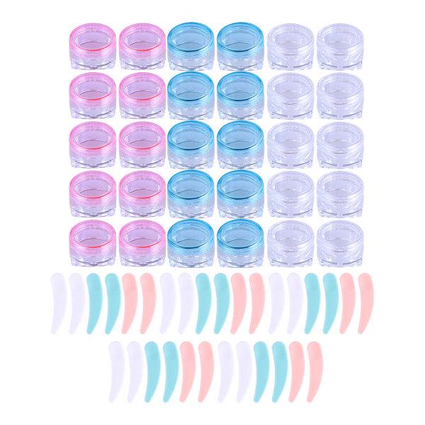 Buy 30pcs Portable Plastic Mini Cosmetic Jars Facial Cream Boxes ...