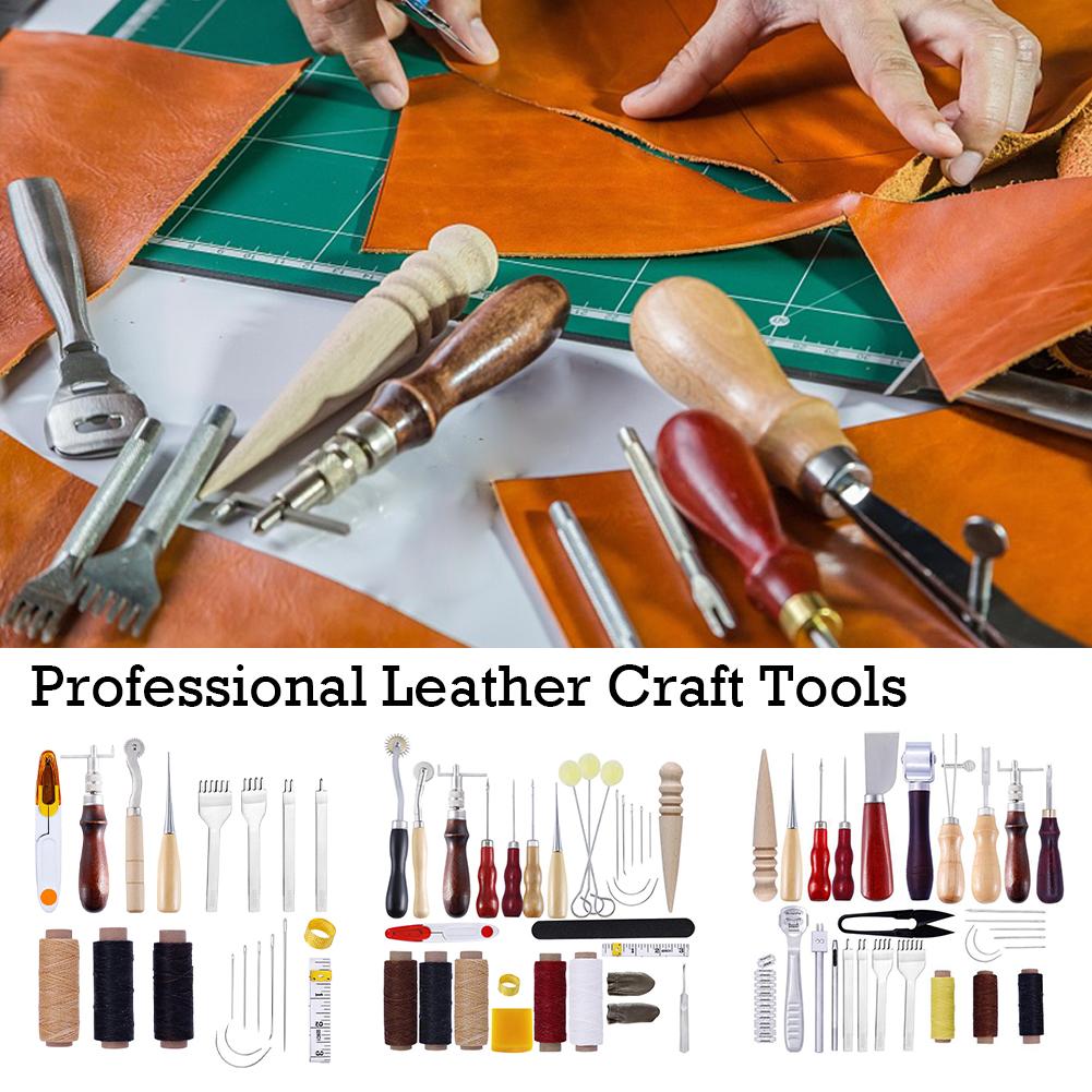 Hand Sewing Stitching Punch Carving Work Saddle Set Kit Accessories ...