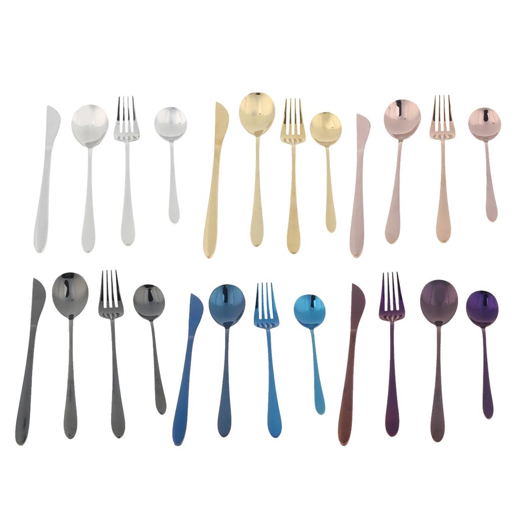 Buy Compact Kitchen Tableware Utensils Spoons Fork TableKnife Silver at ...