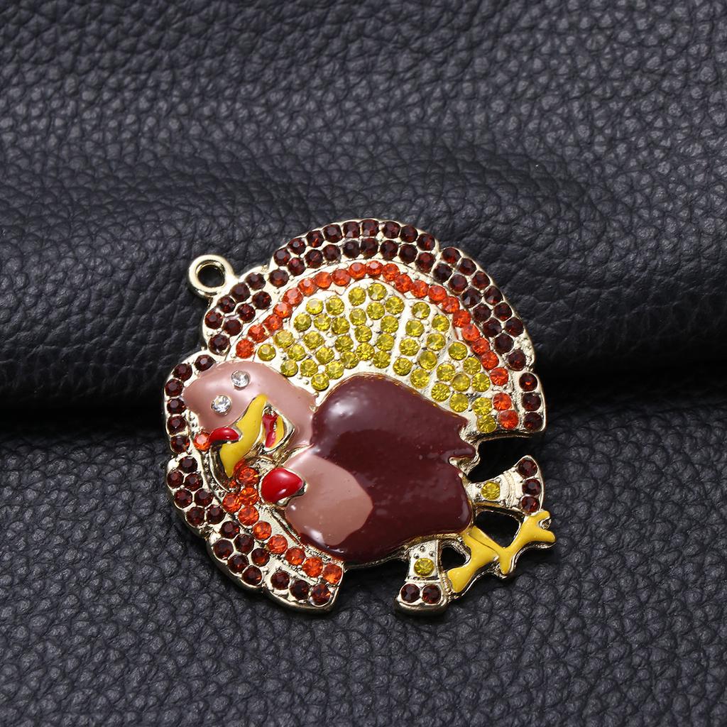 Buy 1PC Lovely Rhinestone Turkey Pendant Thanksgiving Pendant for ...