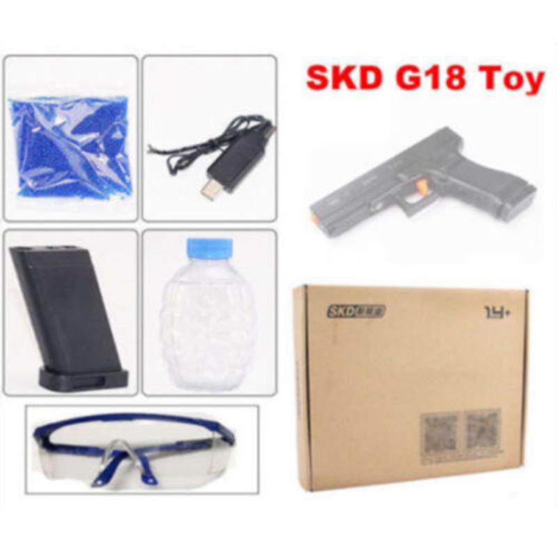 Buy SKD G18 Full Black Color Toy Pistol Water Gel Ball Blaster Toy Gun ...
