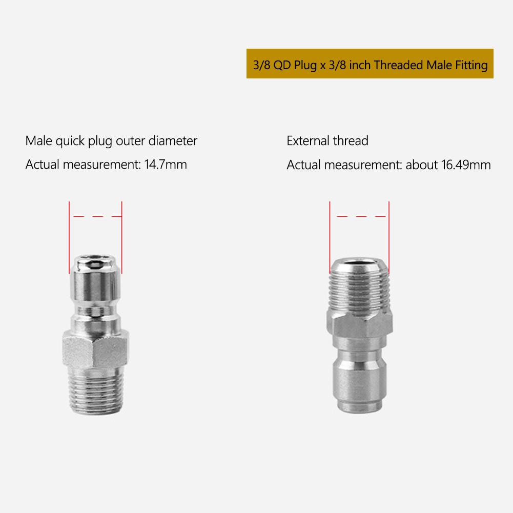 Cheap 3/8 Quick Connect Fitting Pressure Washer Coupling Connector ...