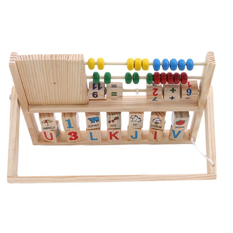 Buy Math Toys Wood Educational Computer Rack Multifunction Flap ...