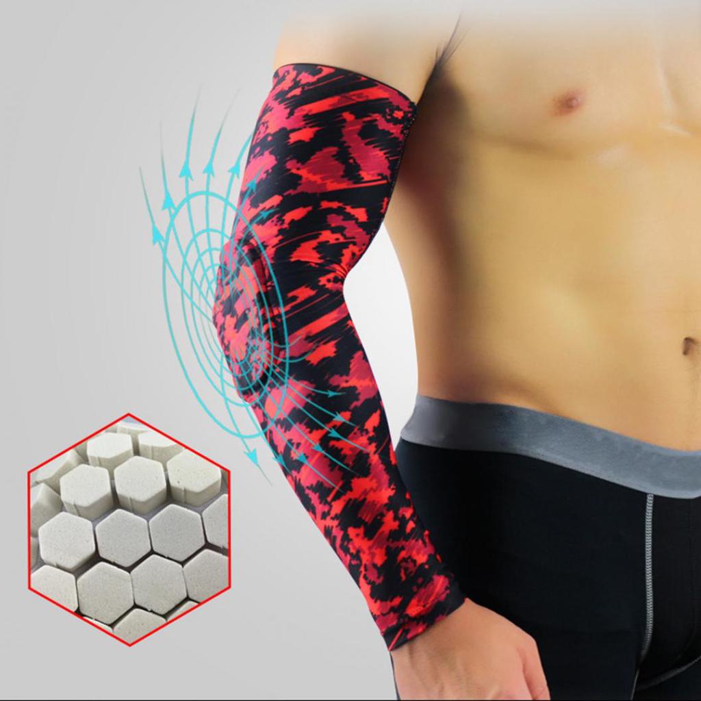 Buy Breathable Sports Anticollision Elbow Guard Arm Sleeves Cover ...