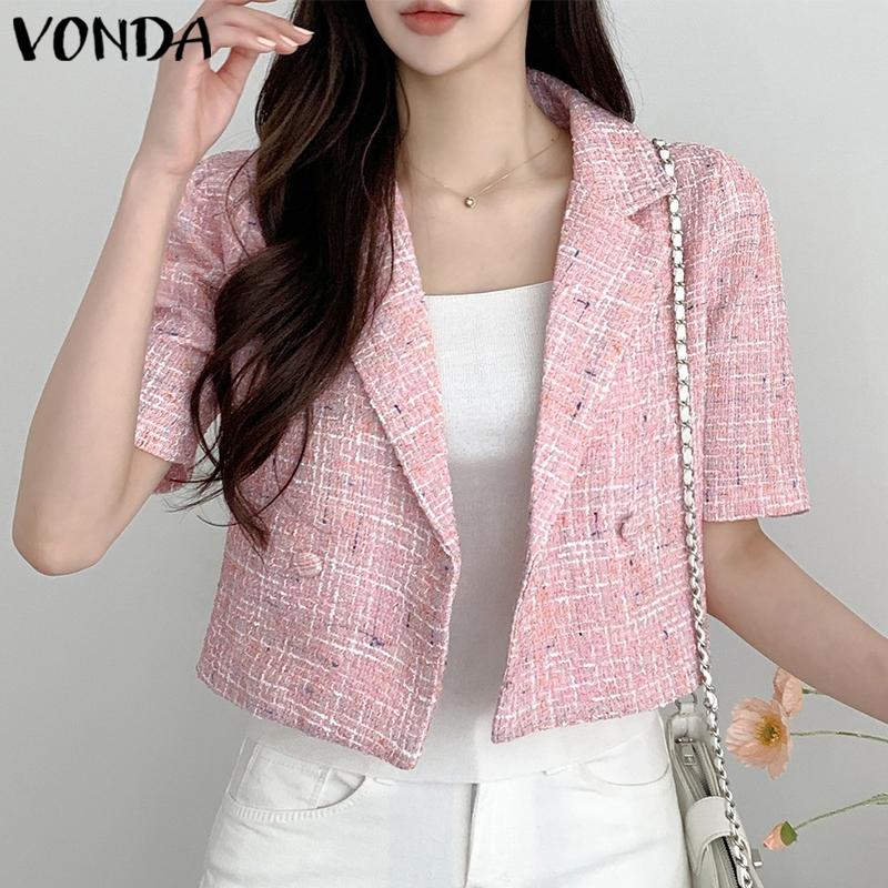 VONDA Женские блейзеры с короткими рукавами и принтом, пальто купить ...