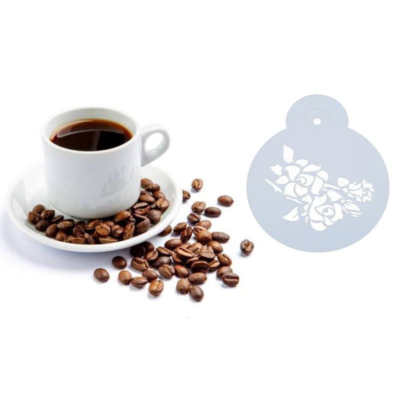 Buy 6pcs Coffee Decorating Stencils Fancy Printing Model Coffee Foam ...