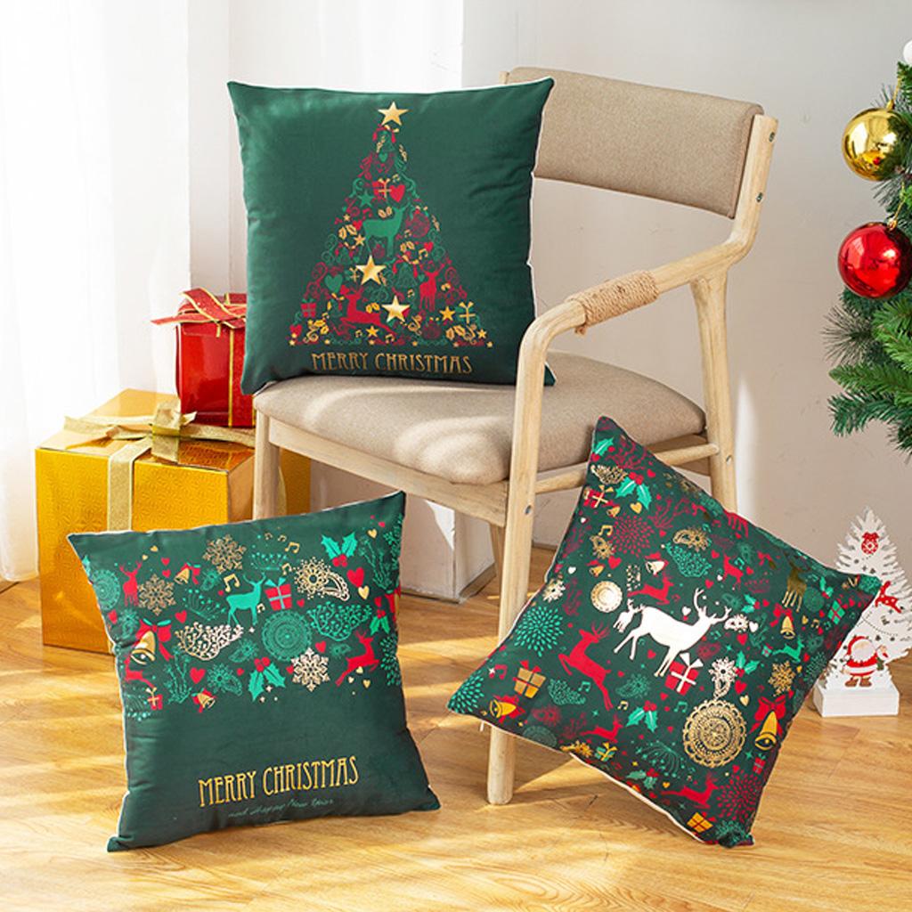 Buy Christmas Pillow Cover Digital Print Pillowcase for Home Bedroom ...