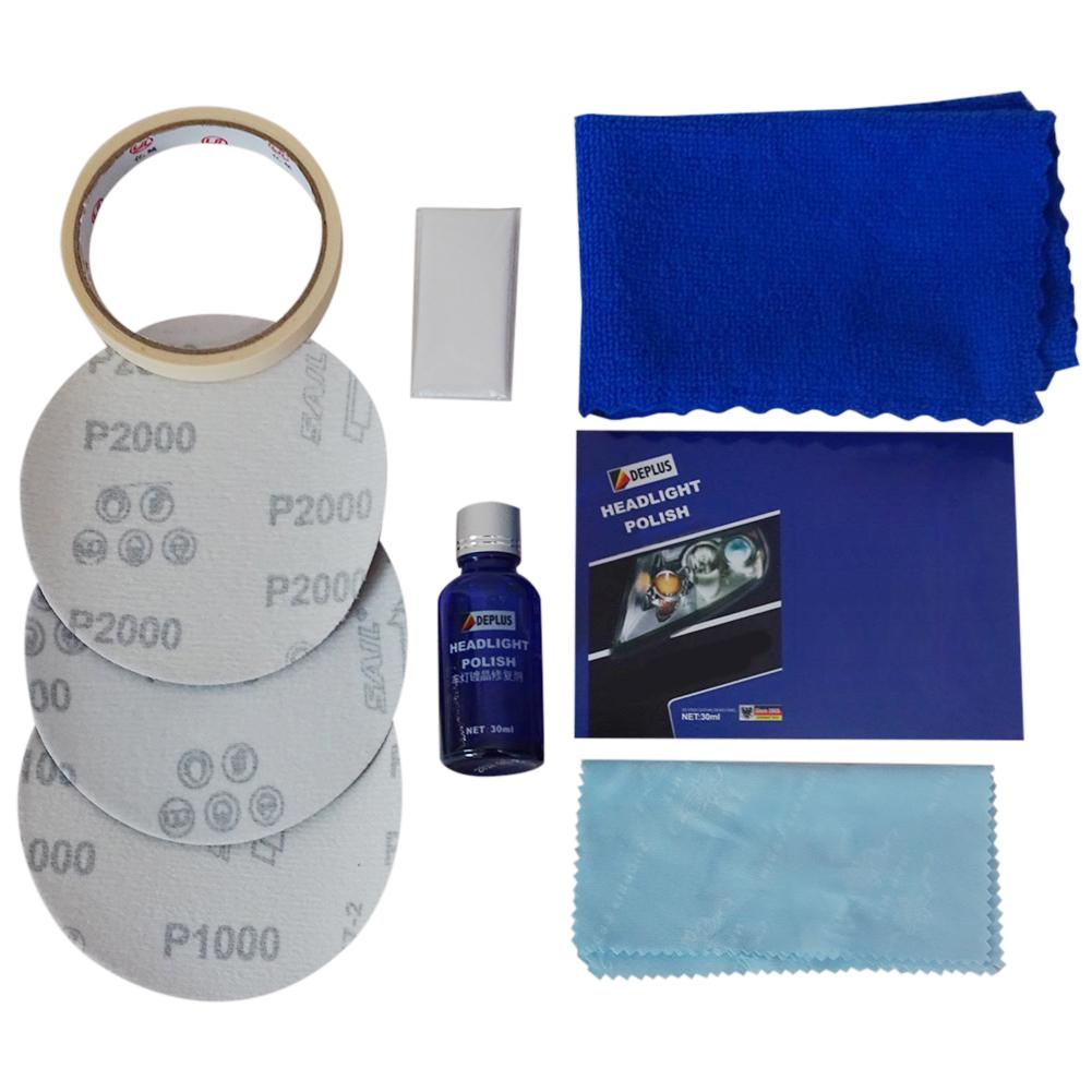 Car Headlight Repair Kit Lamp Cover Scratch Repair Polishing Tool Set ...