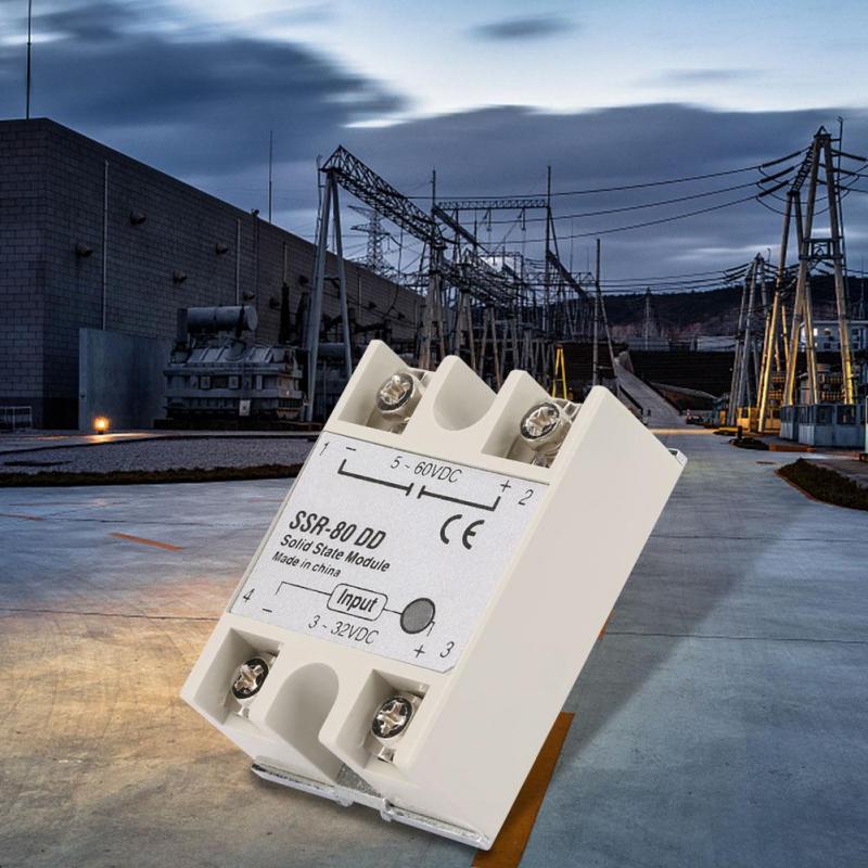 Buy DC-AC Industrial Solid State Relay SSR-80DD 80A 3-32VDC To 5-60 VDC ...