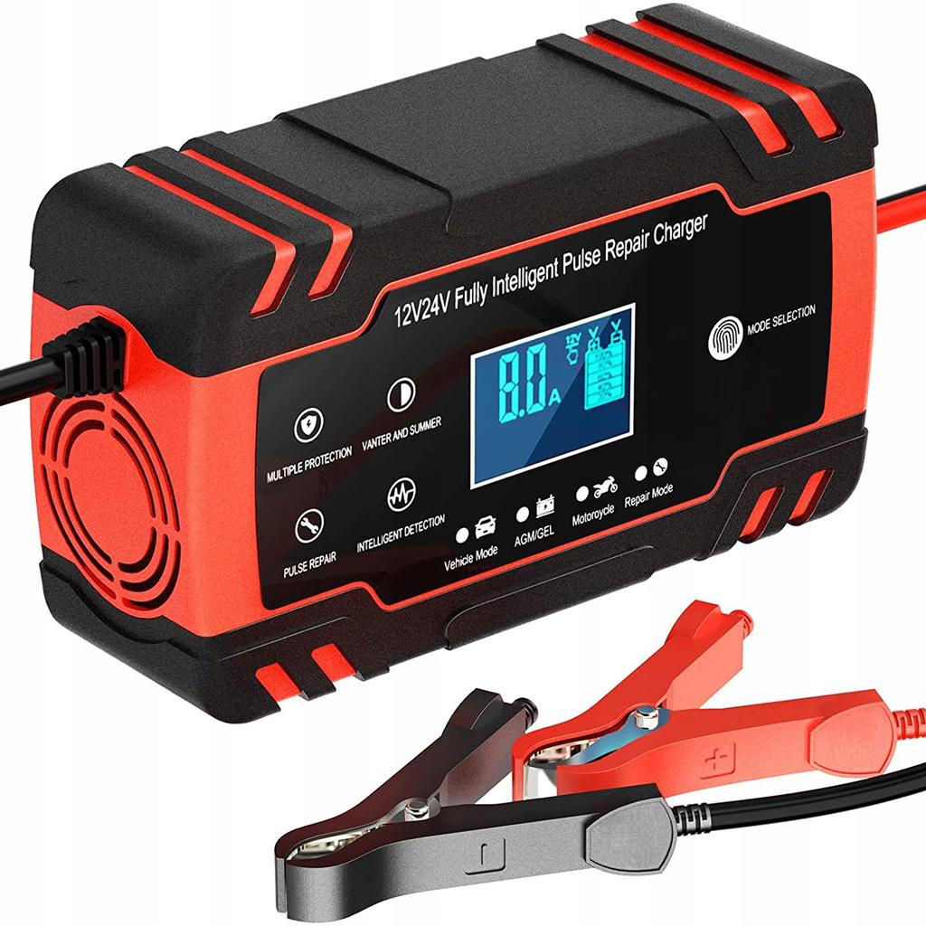 Buy Automobile Battery Charger 12V/24V 8A LCD Battery Charger Car ...