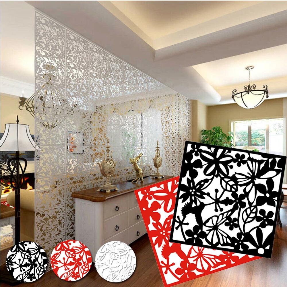 Buy 4pcs Plastic Room Divider Partition Hanging Screen Wall Decals DIY ...