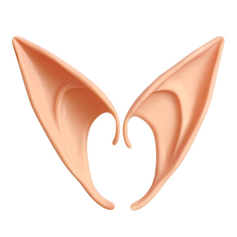1 Pair Latex Elf Ears Pointed Cosplay Mask Halloween Masquerade Party ...