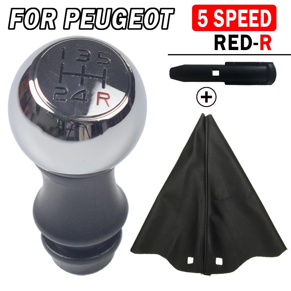 Cheap 5 Speed Car Gear Shift Knob Boot Cover For Peugeot 106 107 206 ...
