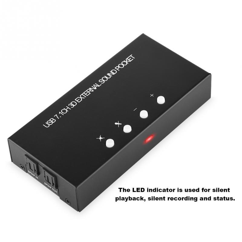 Buy USB 2.0 External Digital Audio Adapter USB 7.1 Surround Sound Box ...