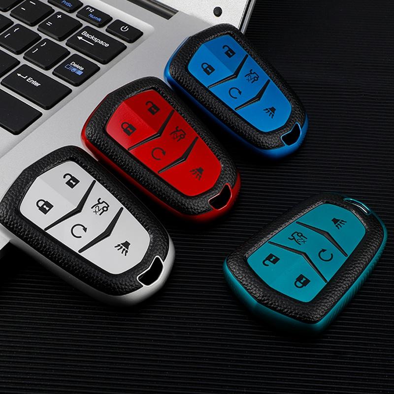 Car Key Cover Case Bag Holder for Cadillac ATS CT6 CTS DTS XT5 Escalade ...