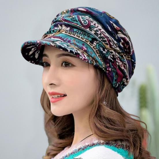 Buy Pretty Thick Windproof Comfortable Ethnic Style Floral Print Autumn ...