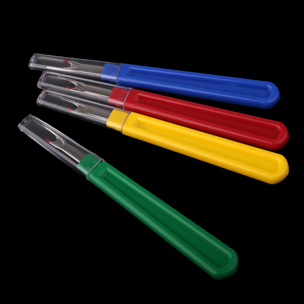 4pcs Plastic Handle Sewing Stitch Thread Unpicker Seam Rippers Set 1 ...