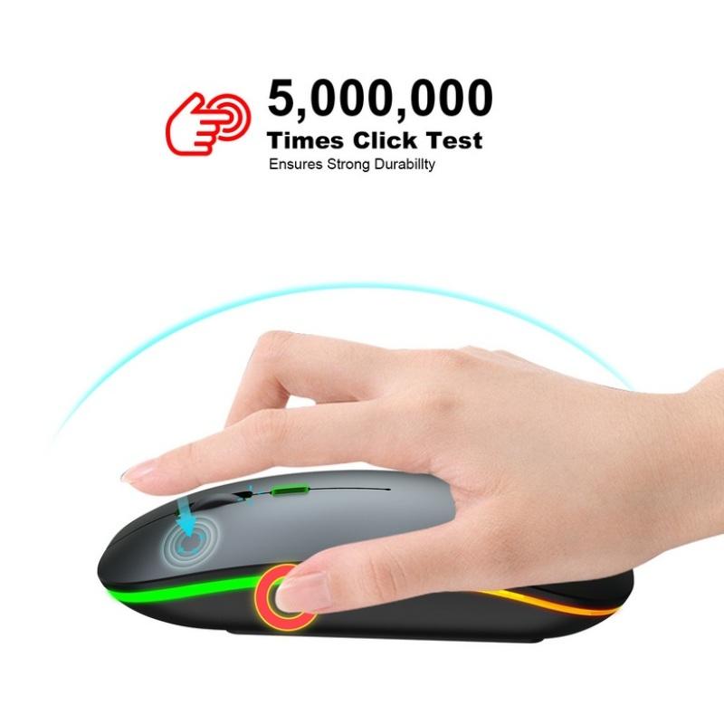 Buy T18 Wireless Mouse Colorful Bluetooth 5.1 Dual-mode Charging ...