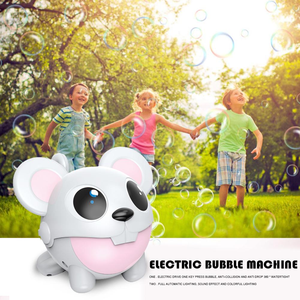 Buy Electric Cartoon Mouse Automatic Bubble Machine Blower Kids Outdoor ...