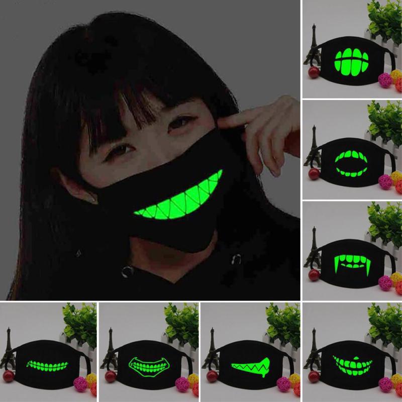 Buy Creative Black Luminous Cotton Dust Mask Outdoor Personality Teeth ...