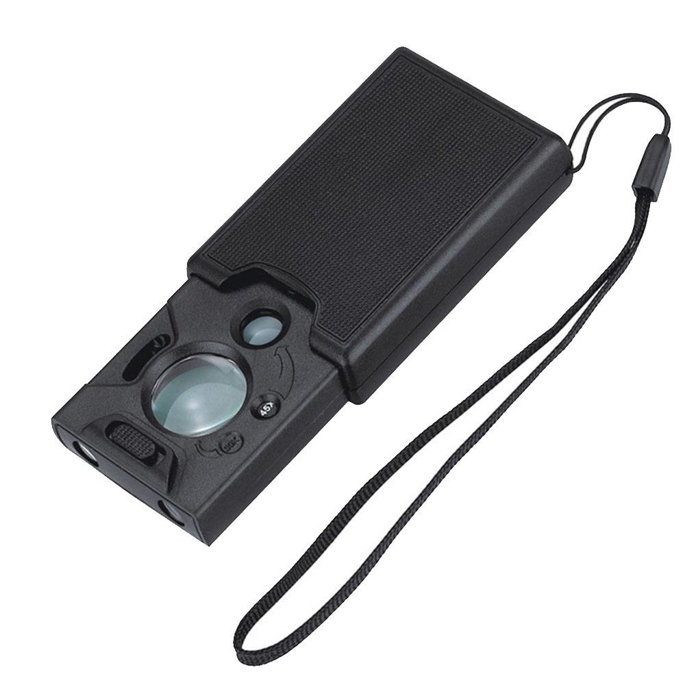30x 45x 60x LED UV Lighted Magnifier Jewelers Watch Loupe Loop ...