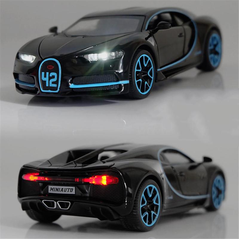 Buy 1/32 Alloy Toy Car Models Bugatti Chiron with Sound Light Diecasts ...