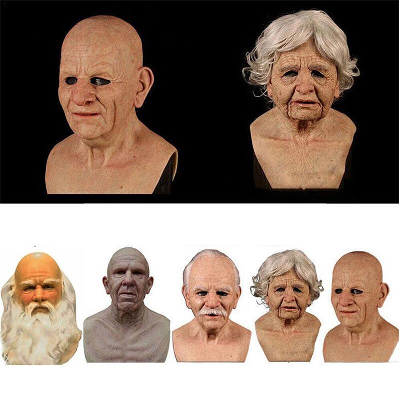 Buy Latex Realistic Old Man Face Mask Disguise Fancy Dress Cosplay ...