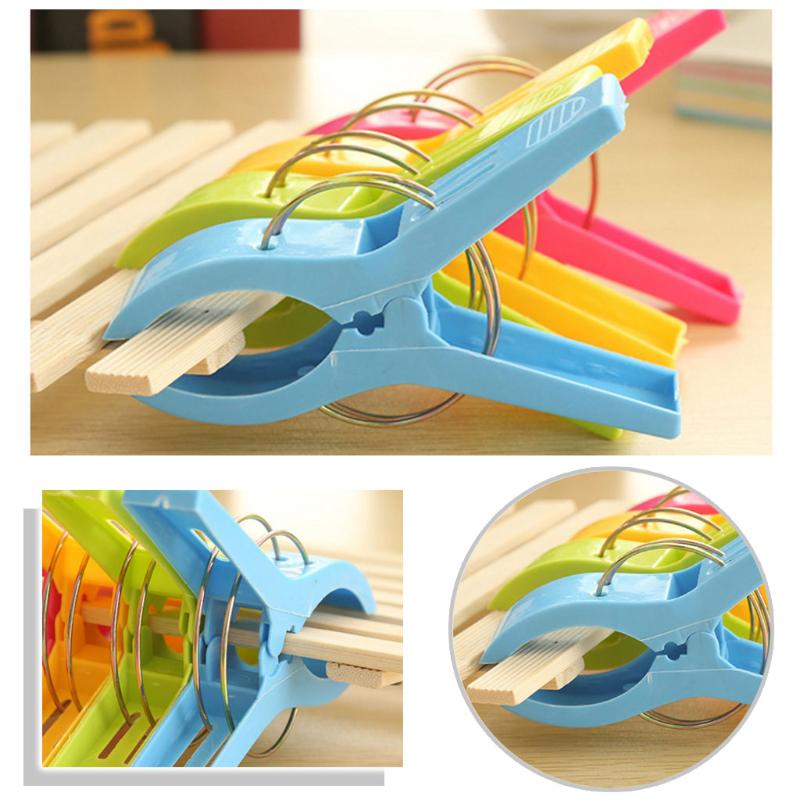 Buy 4Pcs/set Strong Beach Towel Clips Fun Bright Colors Keep Your Towel ...