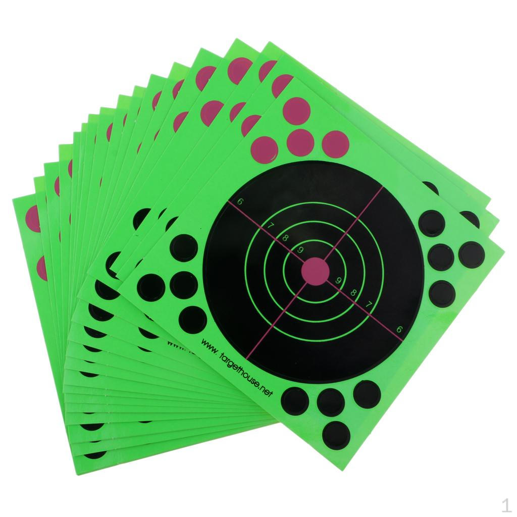 Buy 25pcs Shooting Targets Reactive Splatter 14x14cm Paper Target at ...