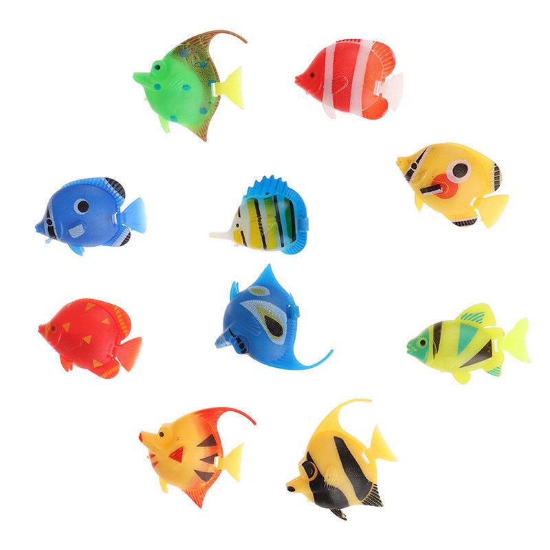 Buy 10pcs Aquarium Fish Tank Artificial Fake Floating Fish Pet Ornament ...