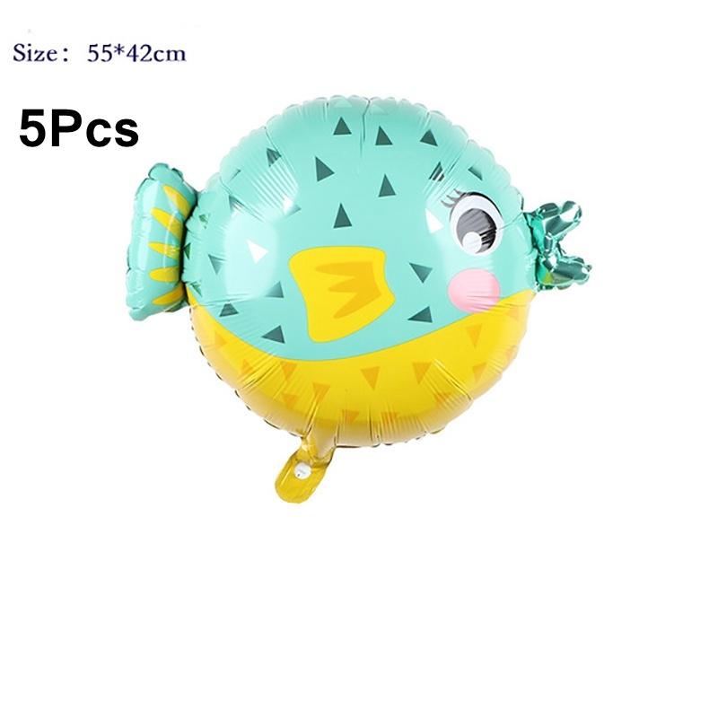 Buy Puffer Fish Shark Starfish Foil Helium Balloons Marine Life Globos ...