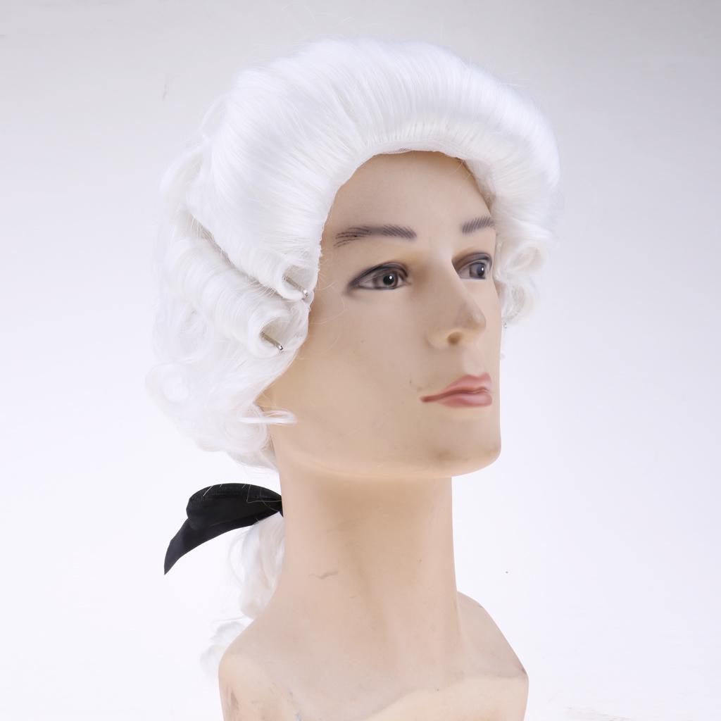 Buy Historical Costume Men's Baroque Wig Human Party Cosplay Fancy ...