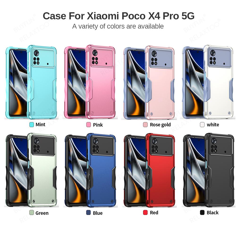 Buy For Poco X4 Pro 5G Military Flag Heavy Duty Armor Protection Cover ...