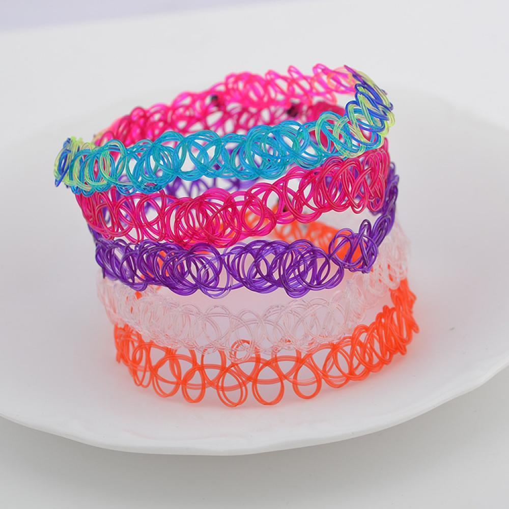 Buy Fashion Tattoo Choker Stretch Necklace Retro Henna Elastic Boho 80 ...