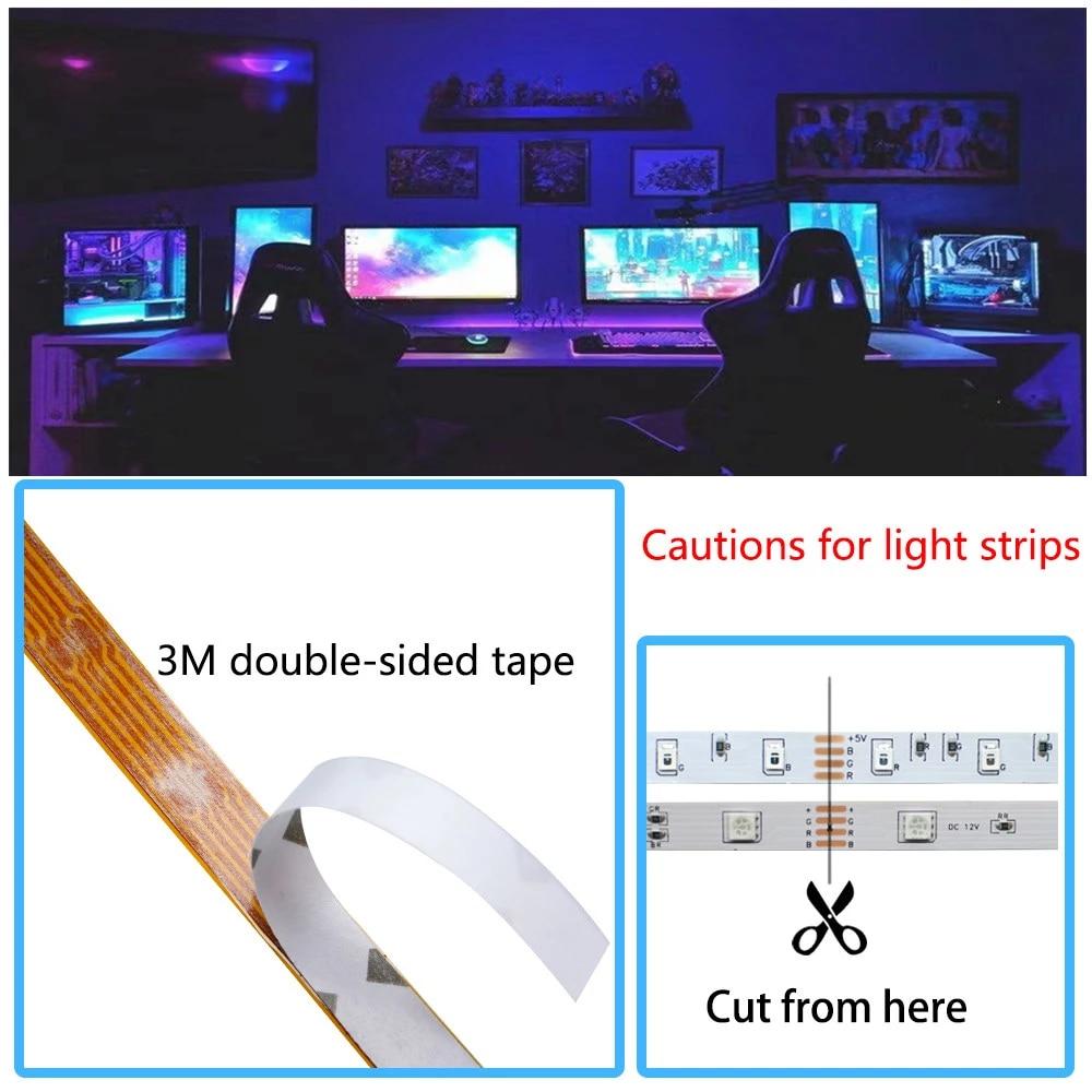 Cheap Non-waterproof LED Strip Lights 5050 RGB Light Strip Party Room ...