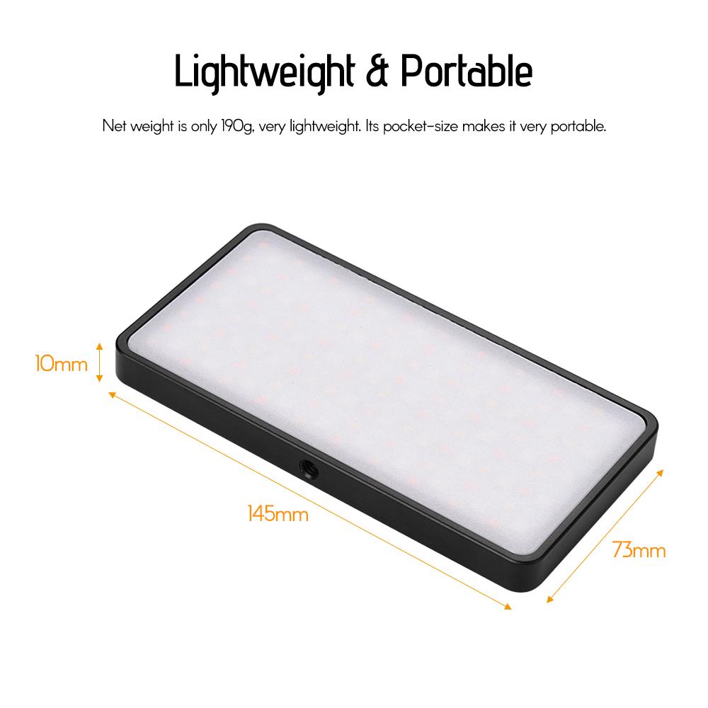 Cheap MFL07 Portable RGB LED Video Light Panel Dimmable 3000K6500K Mini ...