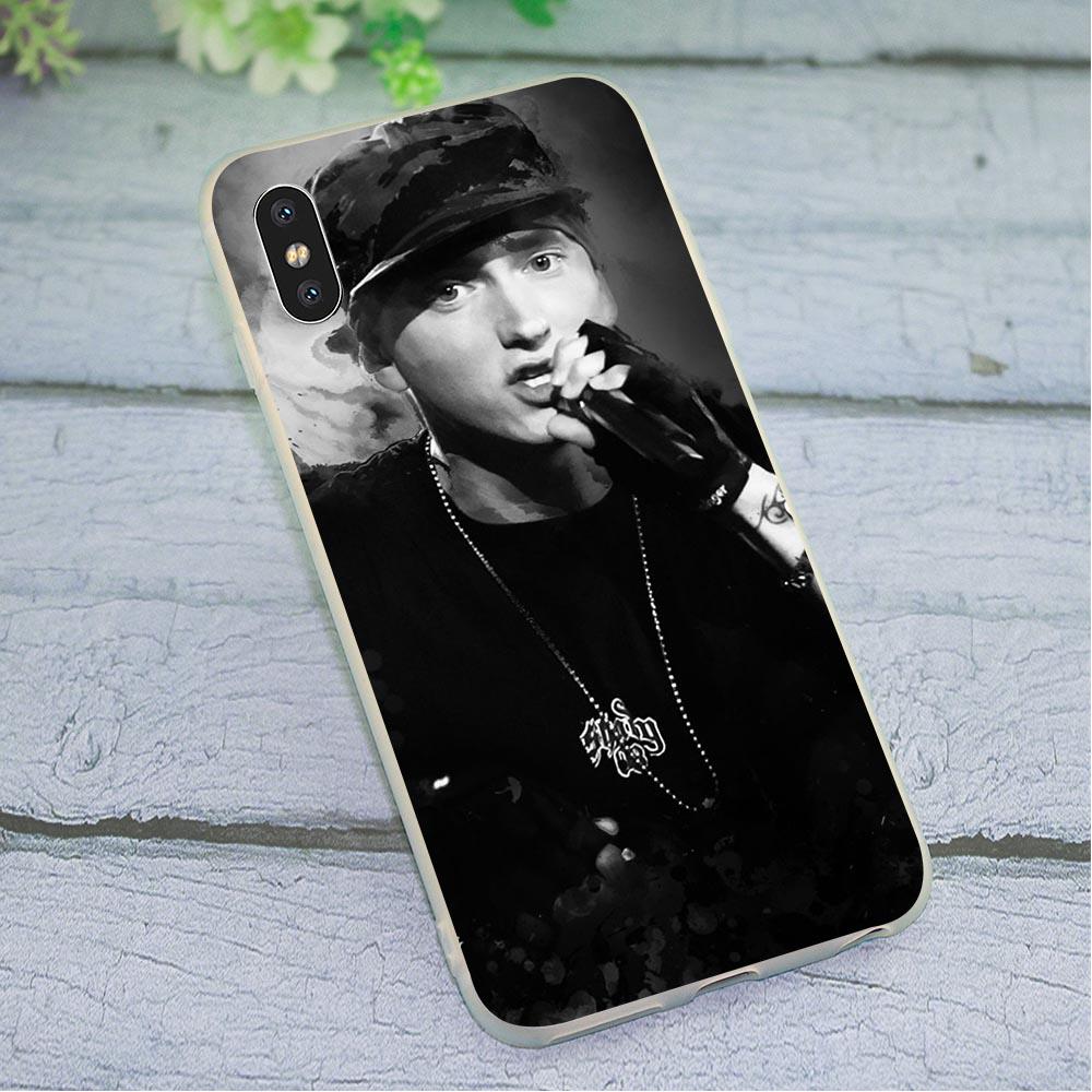 Buy Hop Rapper Eminem Phone Case for iPhone Xs Cover Max X 6 6S XR 8 ...
