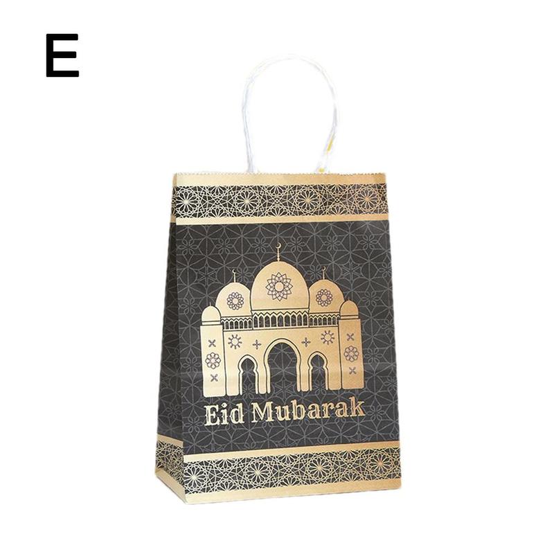 Buy Ramadan Gift Bags with Handle Muslim Eid Mubarak Kraft X1 2022 ...