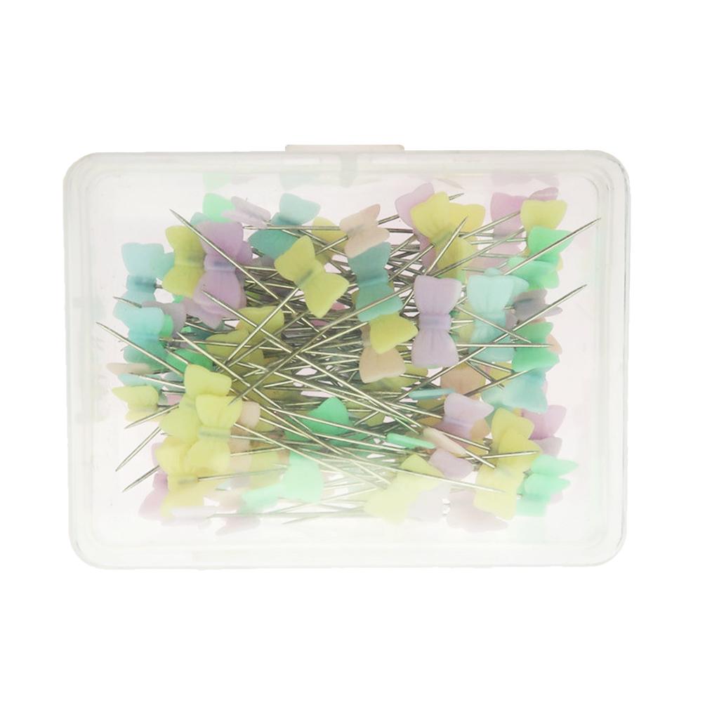 100Pcs/Box Flat Head Straight Pins Dressmaker Pins Sewing Tie uygun ...