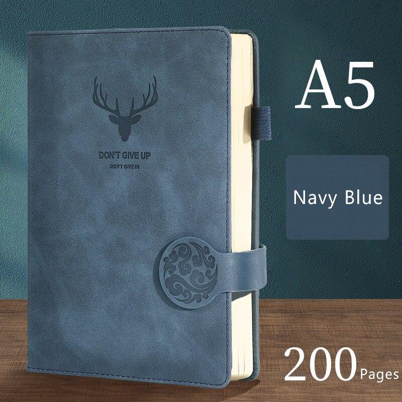 Cheap A5 Journal Notebook 200 Pages Retro Planner Office Work Business ...