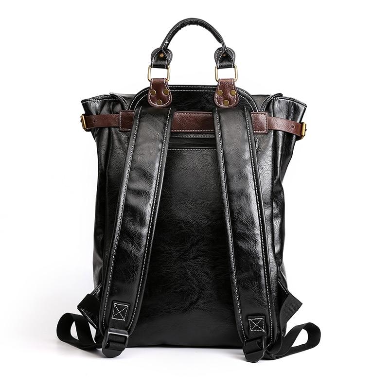 Buy 35l Patent Leather Backpack Fashion Men Travel Backpack Casual ...