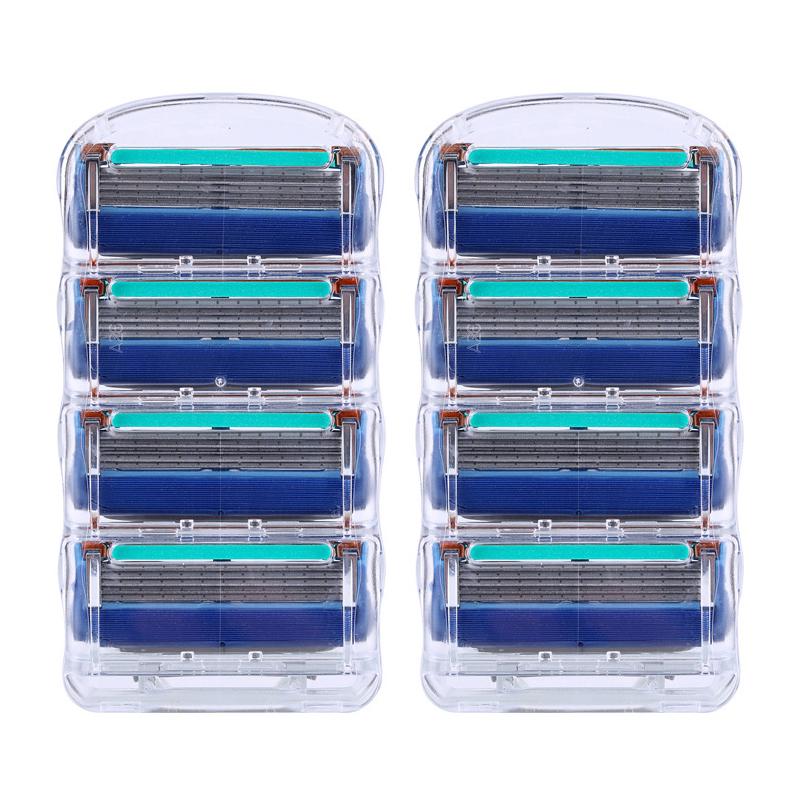 Buy New 8pc Men's Razor Blade Razor Safe and Comfortable 5-layer Razor ...