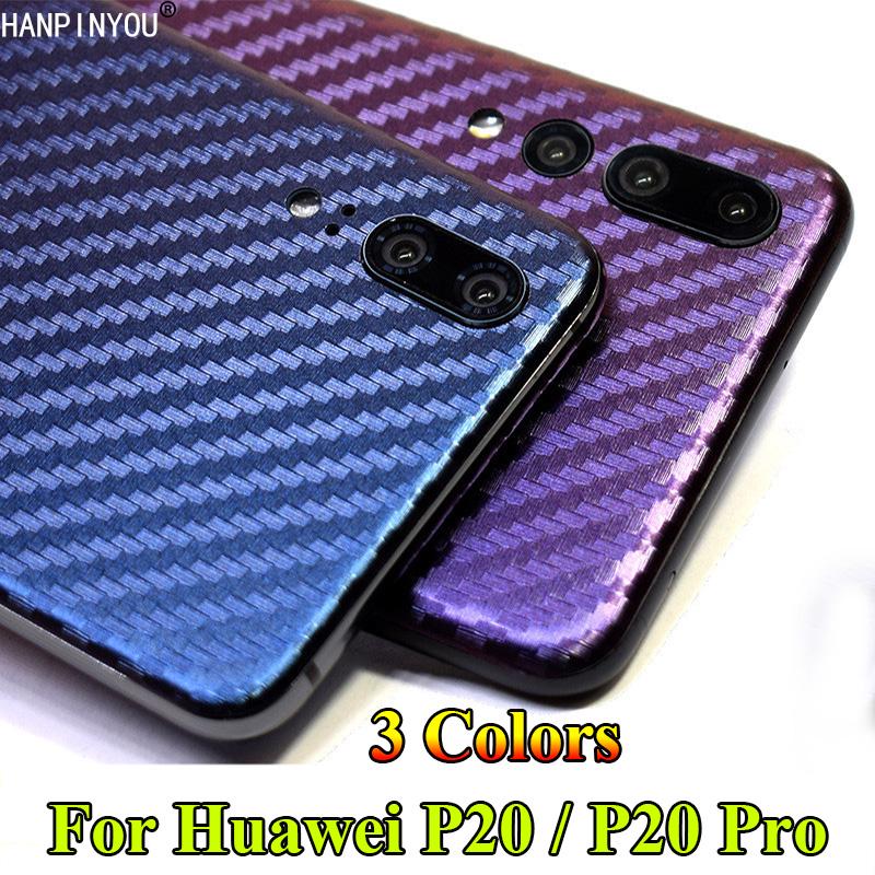 Huawei P20 için 5.8 " / P20 Pro 6.1" 3D Gradyan Karbon Fiber Arka Film ...