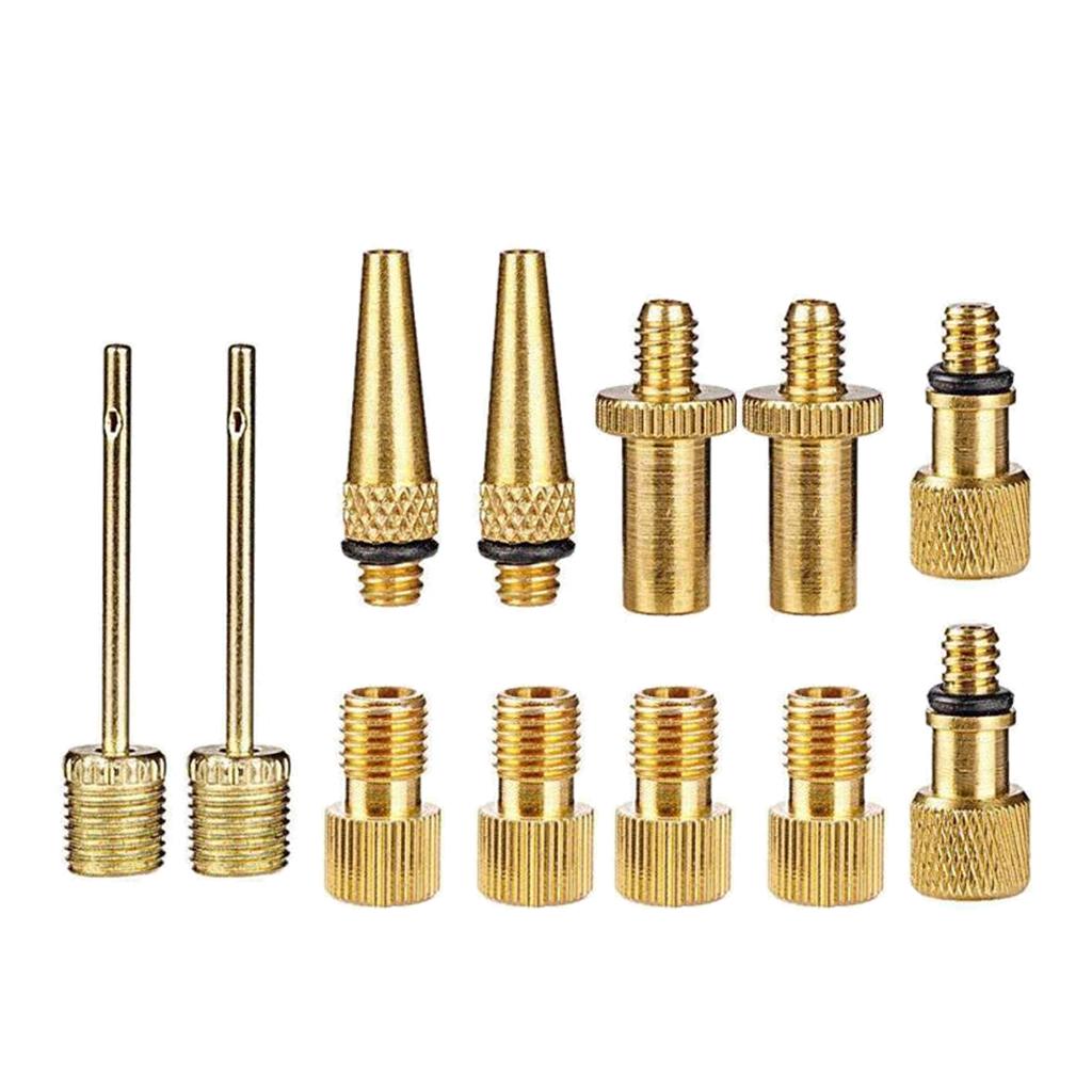 12pcs Cycling Valve Adaptor Pump Nozzle Adapter Kit Football Bicycle ...