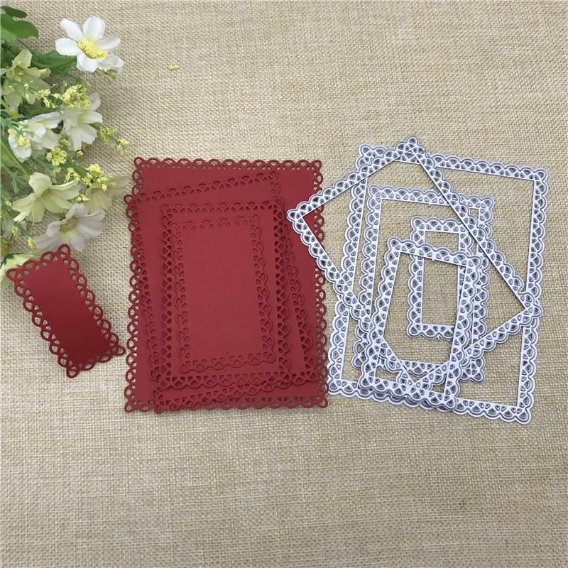 Cheap Rectangle Frame Metal Dies Scrapbooking Metal Cutting Dies Craft ...
