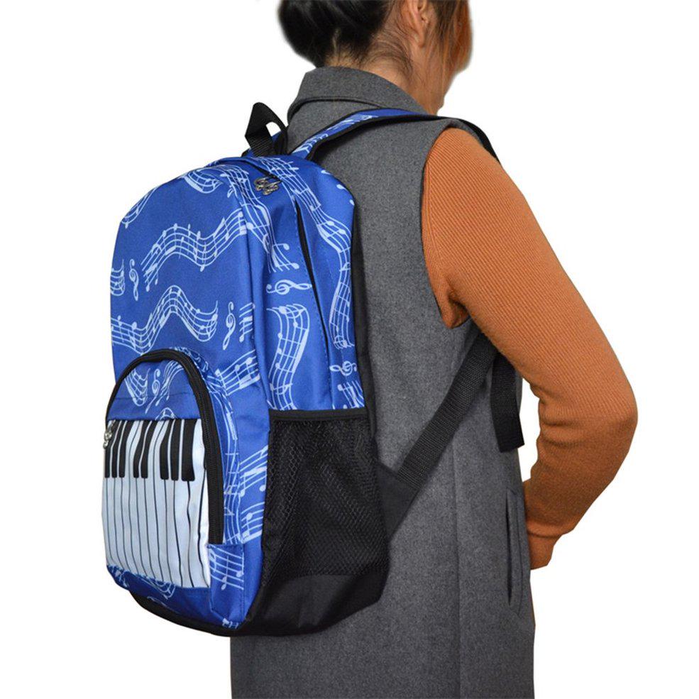 Buy Piano Keyboard Printed Men Women Durable Oxford Cloth Backpack ...