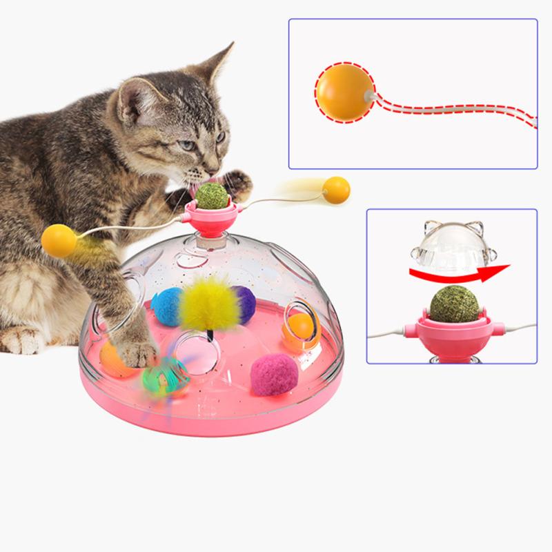 Kjøp Pet Cat Rotating Windmill Toys With Ball Scratresistant ...